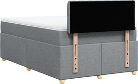 Box spring postel s matrací světle šedá 120 x 200 cm textil 3286654