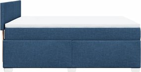Box spring postel s matrací modrá 160x200 cm textil 3285938