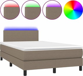Box spring postel s matrací a LED taupe 120 x 200 cm textil 3132985