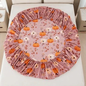Prostěradlo z mikrovlákna PUMPKINS ROSAVIE starorůžové 180x200 cm