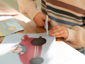 Little Dutch Kniha s vystřihovacími auty Jim