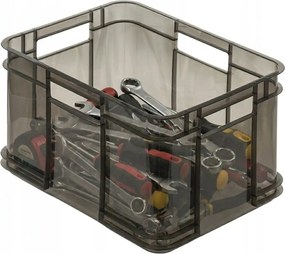 Keeeper Úložný box pro domácnost i dílnu, BRUNO M, 16L, 35 x 27 x 21 cm, kouřový