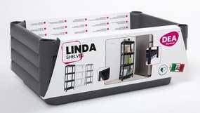 DEA HOME LINDA čtyřpatrový regál