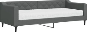 Válenda s matrací tmavě šedá 80 x 200 cm textil 3197404