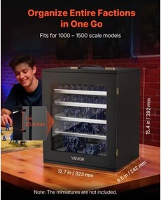 Úložný box na miniatury, Vhodný pro modely v měřítku 1:1000-1:1500 VEVOR