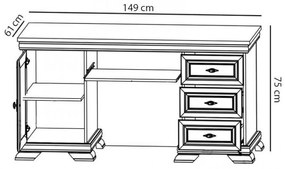 KORA a | psací stůl KB | 149 cm | andersen