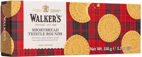 Skotské máslové sušenky kulaté s bodlákem - Walkers Thistle Shortbread 150g