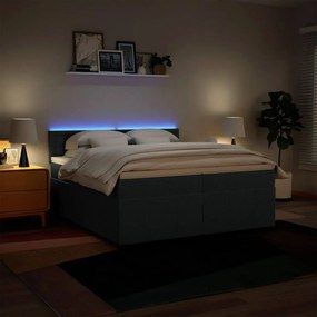 Box spring postel s matrací modrá 200x200 cm textil 3289495