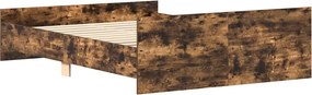 Rám postele s hlavovým a nožním čelem kouřový dub 120 x 190 cm 3203779