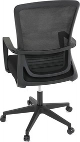 Autronic Židle kancelářská, černá MESH, plastový kříž KA-S249 BK