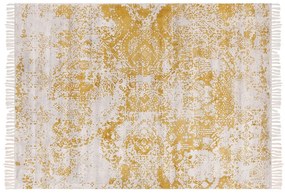 Vintage koberec 160 x 230 cm žlutý/ béžový BOYALI Beliani