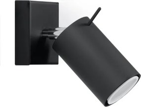 Nástěnné bodové svítidlo SOLLUX Ring GU10 1x40W bez zdroje SL.0091 černá