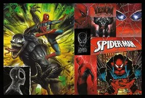 Trefl - Puzzle - Spiderman: Den a noc / 2x 200 dílků / 41 x 27.5 cm /