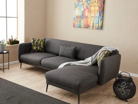 Hanah Home Rohová pohovka VENUS antracitová pravá 825BLC2762