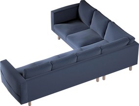 Potah na pohovku IKEA Norsborg rohová 5-místná barva tmavě modrá látka sametová
