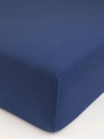 MK Lůžkoviny Jersey prostěradlo s elastanem Deluxe 160 × 200 cm – tmavě modré