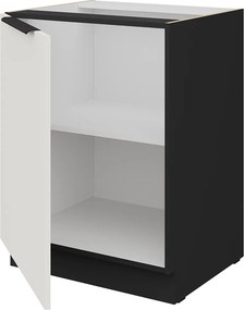 ARIA wb | dolní skříňka 60 D 1F policová | 60 cm | ANTI FINGERPRINT povrch | černá/bílá