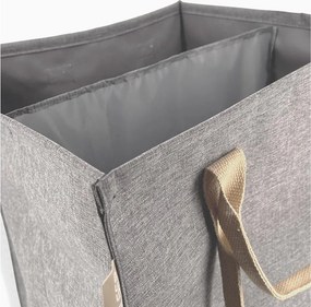Šedý látkový koš na prádlo 71 l Laundry Hub Tweed duplo – Rolser