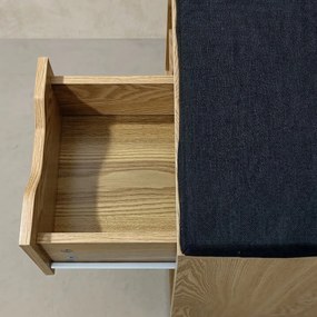 Botník s sedákem KADO, 104 x 50 x 30 cm, hnědá