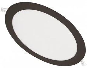 ECOLIGHT Zapuštěný LED panel 12W černý - neutrální bílá