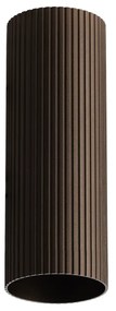 Minimalistická bodová svítidlo Lucas Ribbed Tube 40 kávová