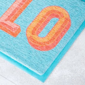 Rohožka z recyklovaného plastu 40x70 cm Blue Hello – Artsy Doormats