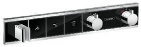 Hansgrohe RainSelect - Termostatická sprchová baterie pod omítku, pro 3 výstupy, černá/chrom 15356600