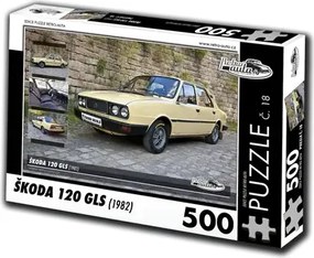 RETRO-AUTA Puzzle č. 18 Škoda 120 GLS (1982) / 500 dílků / 48 × 36 cm