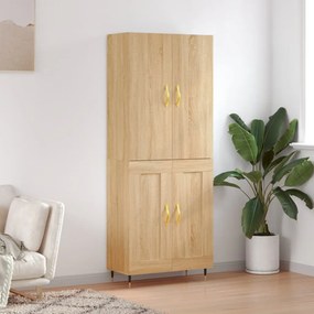 Skříň highboard dub sonoma 69,5 x 34 x 180 cm kompozitní dřevo 3195774