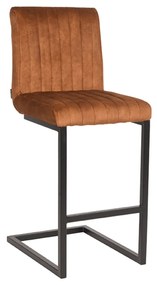 Okrová  sametová barová židle LABEL51 Joyce