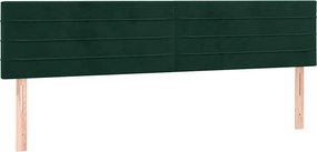 Box spring postel s matrací a LED tmavě zelená 180x200 cm samet 3134480