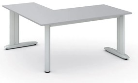 Rohový kancelářský stůl PRIMO FLEXIBLE, 160x160 cm, šedá