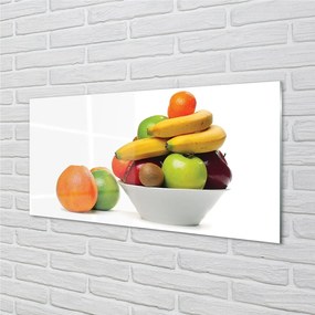 Obraz na skle Ovoce v misce 120x60 cm