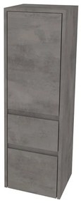 Mereo Opto koupelnová skříňka vysoká 125 cm, pravé otevírání, Multidecor, Beton tmavě šedý CN995PBET2