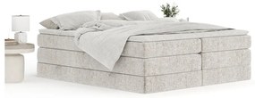 Béžová boxspring postel s úložným prostorem/bez čela 180x200 cm Juniper – Maison de Rêve
