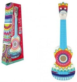 Teddies Kytara/ukulele plast 55cm s trsátkem barevná v krabici 24x59x8cm
