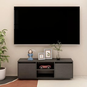 TV stolek šedý 110 x 30 x 40 cm masivní borové dřevo - Default Title