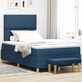 Postel s boxspringem s polštářem Modrá 190 x 120 cm textil 3344365