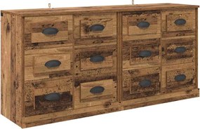 Konzole 2 ks Staré dřevo 70 x 35,5 x 67,5 cm Kompozitní dřevo 3402665
