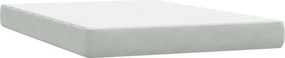 Box spring postel s matrací světle šedá 160x210 cm samet 3316503