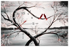 Gario Obraz s hodinami Ptačí láska Rozměry: 30 x 30 cm