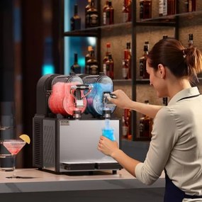Komerční stroj na kaši 3Lx2 Margarita Smoothie Výrobník mražených nápojů