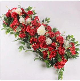 Svatební dekorační umělá kytice - pivoňky s růžemi Barva: A5