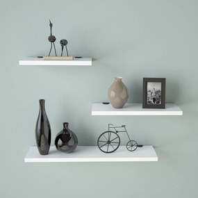 KALUNE DESIGN Set 3 poliček WALL bílý 956LCS2703
