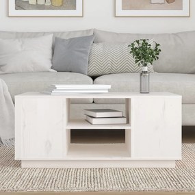 vidaXL Konferenční stolek 90x49x40,5 cm masivní borové dřevo [814400] Barva: Bílá