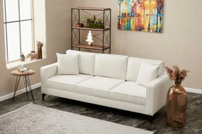 Hanah Home Třímístná pohovka BERLIN krémová 222 cm 825BLC2798