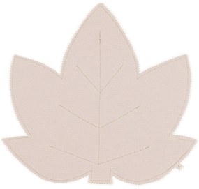 Lněné prostírání javorový list pudrově růžová se zlatem 37x37cm