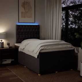 Box spring postel s matrací tmavě hnědá 120x200 cm textil 3293557