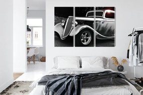 Vícedílný obraz Hot Rod Auto Ve Vintage Stylu Nedostatek Nedostatek Plátno Canvas 180x120