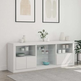 Příborník s LED osvětlením bílý 181,5 x 37 x 67 cm 3209037